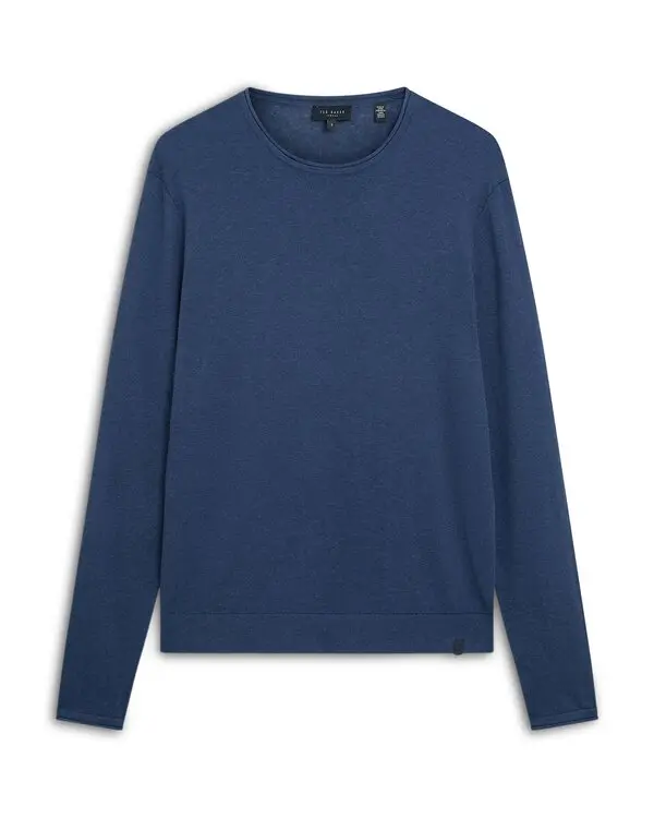 Ted Baker London Yaen Regular Fit Linen Blend Sweater - Mid Navy