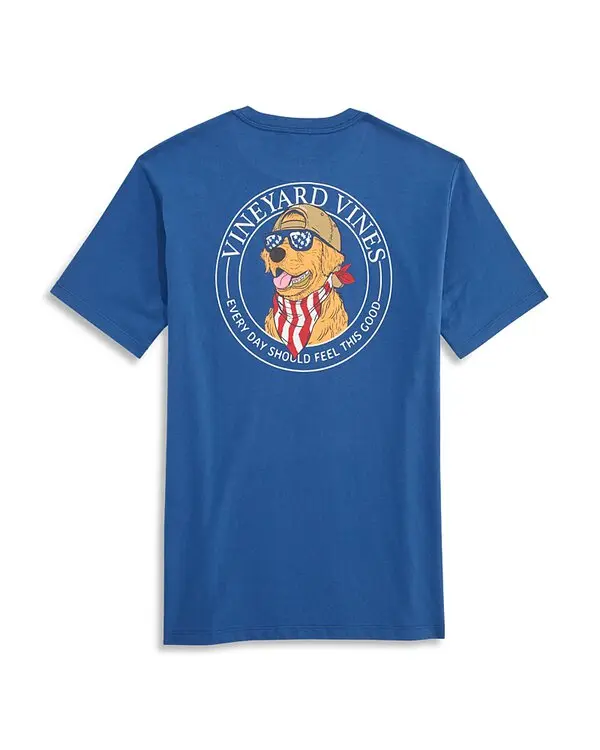 Vineyard Vines Feel This Good America Dog Graphic T-shirt