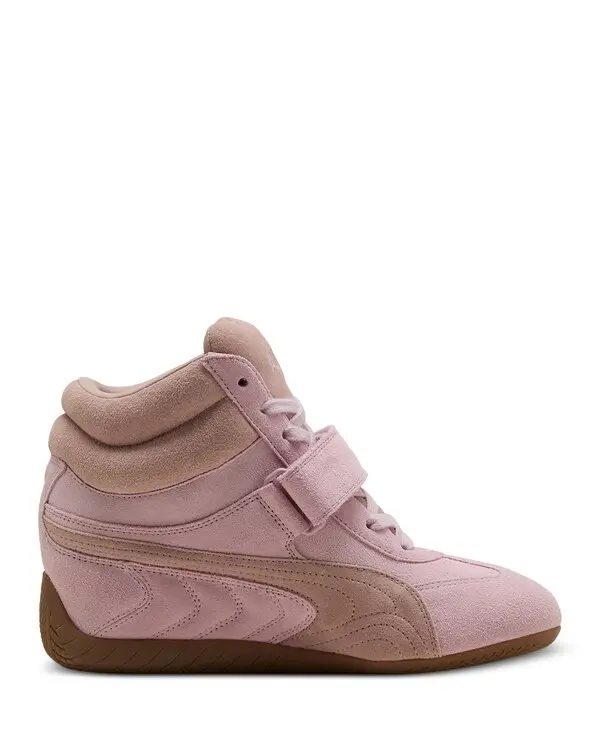 PUMA Speedcat High Top Wedge Sneakers - Pink