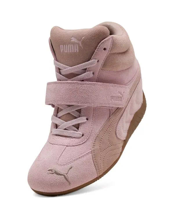 PUMA Speedcat High Top Wedge Sneakers - Pink
