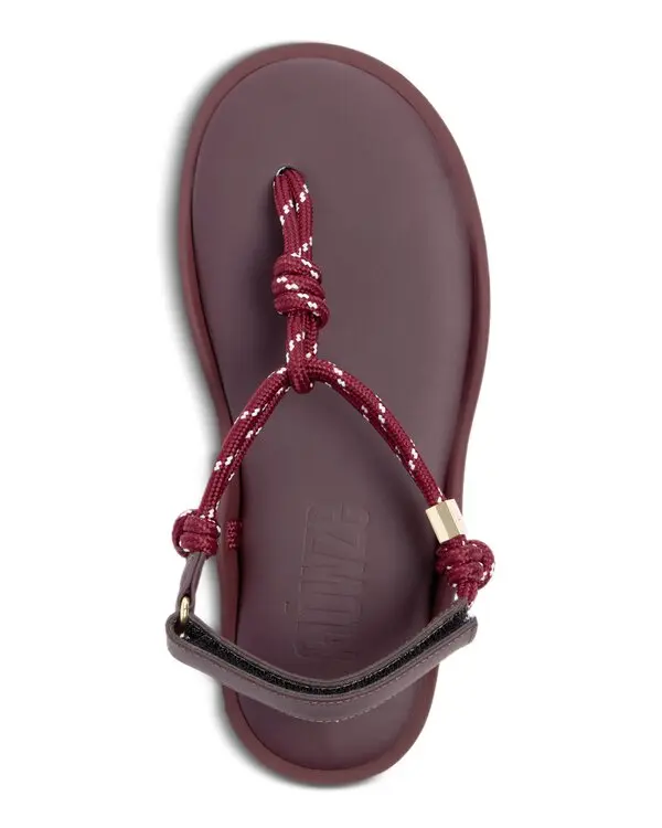 Flowze Monocolor Rope Detail Sandals - Bordeaux