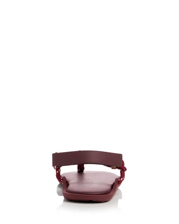 Flowze Monocolor Rope Detail Sandals - Bordeaux