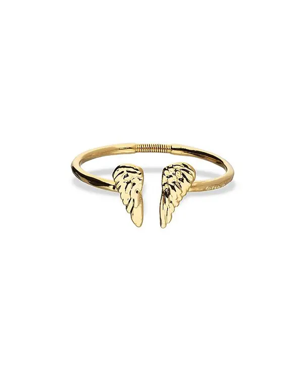 UNODE50 18k -plated Rigid Bracelet With Wing Motifs - Gold
