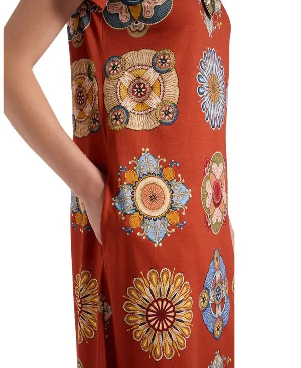 La DoubleJ Sporty Swing Dress With Floral Print - Nucleus Rust