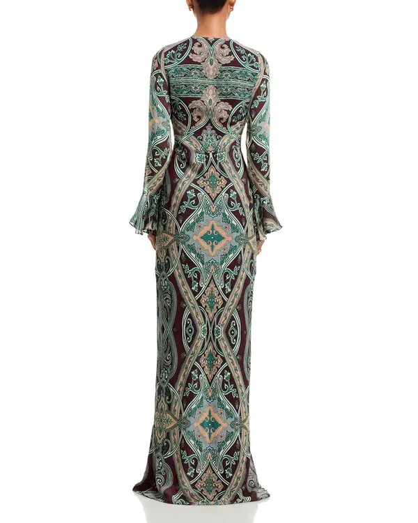 Veronica Beard Daciana Printed Silk Maxi Dress
