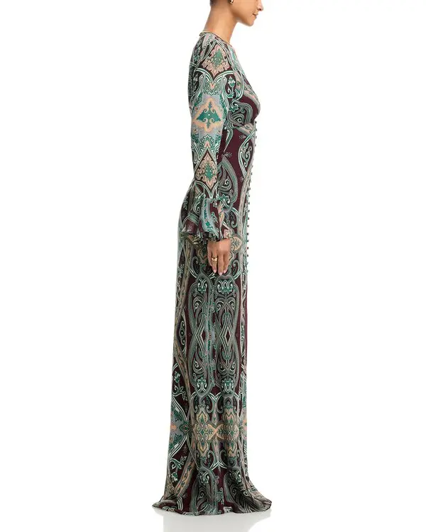 Veronica Beard Daciana Printed Silk Maxi Dress
