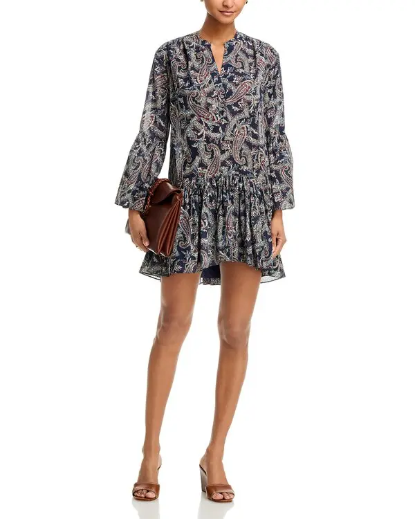 Veronica Beard Novessa Paisley Print Cotton Dress