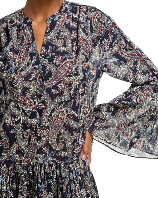 Veronica Beard Novessa Paisley Print Cotton Dress