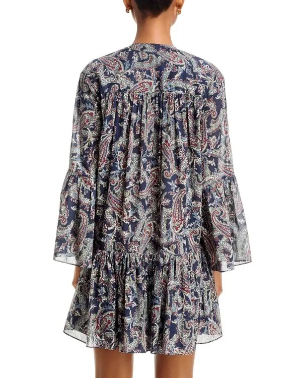 Veronica Beard Novessa Paisley Print Cotton Dress