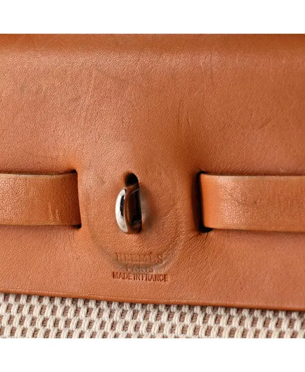 Hermès 31 Herbag Zip Criss Viking Toile And Leather - Neutral