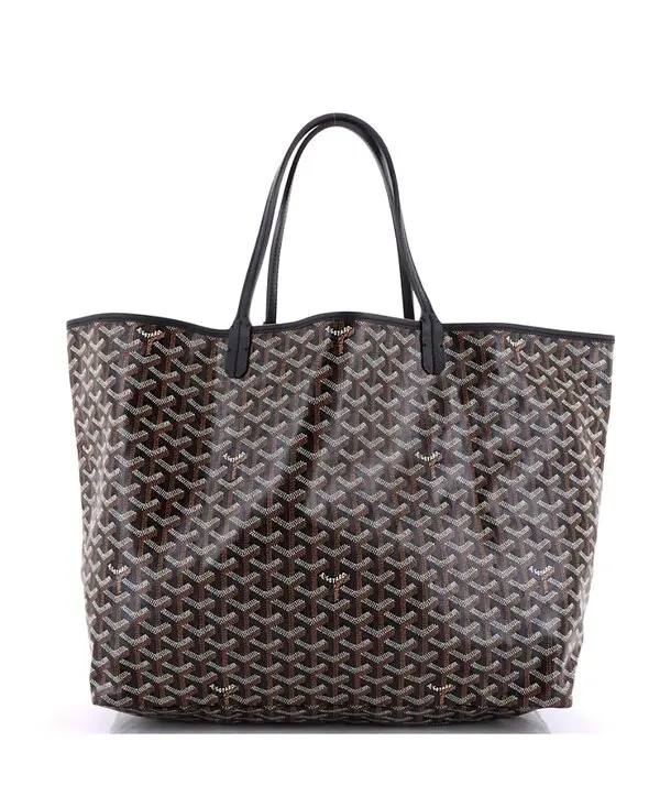 Goyard Gm Saint Louis Tote Coated Canvas - Black
