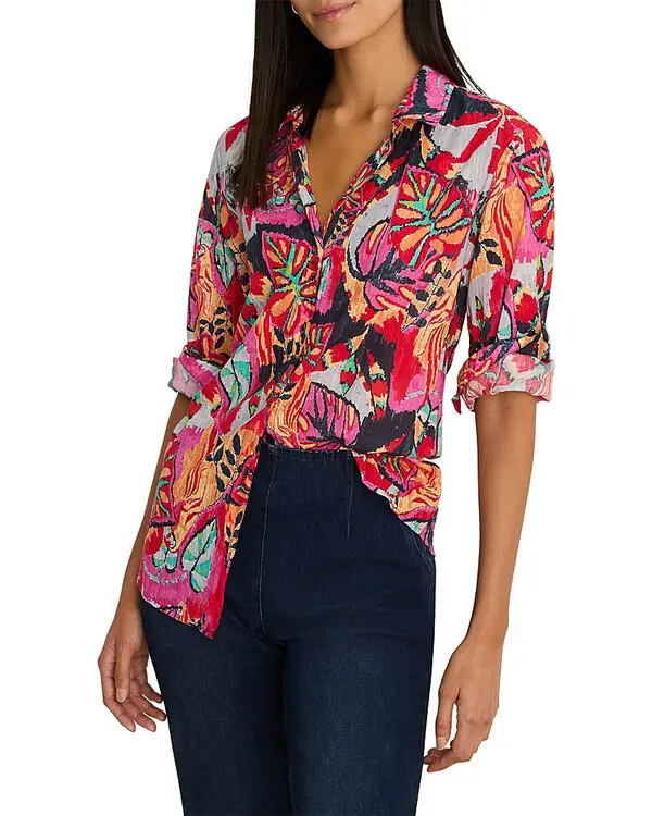 NIC+ZOE Kauai Garden Crinkle Shirt