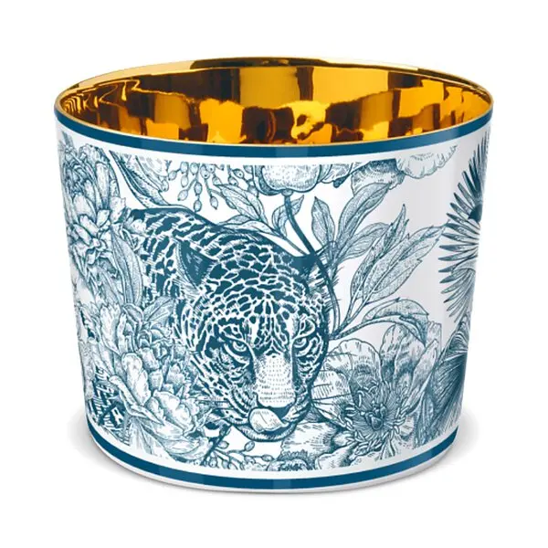 SIEGER BY FURSTENBERG Sip Of Gold Tumbler Paraiso, Jungle - Blue