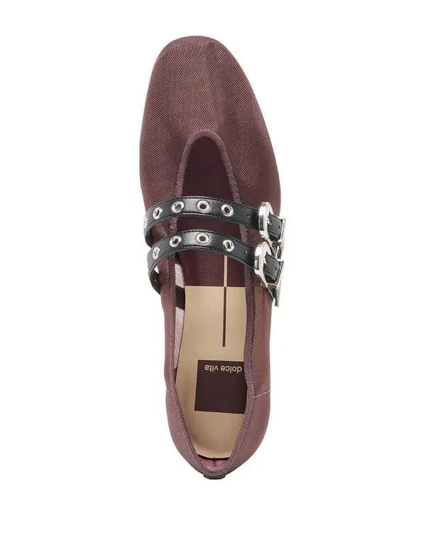 Dolce Vita Baylee Grommet Mesh Flats - Berry Mesh