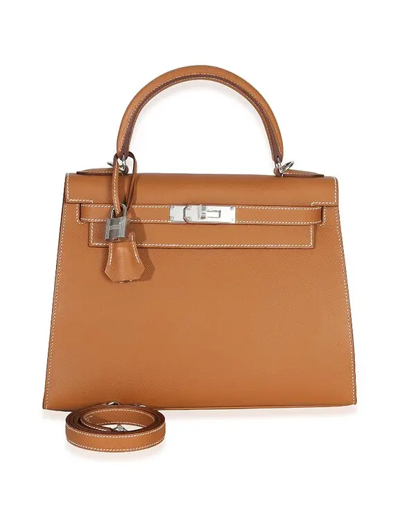 Hermès Sellier Kelly 28 Leather Handbag - Brown