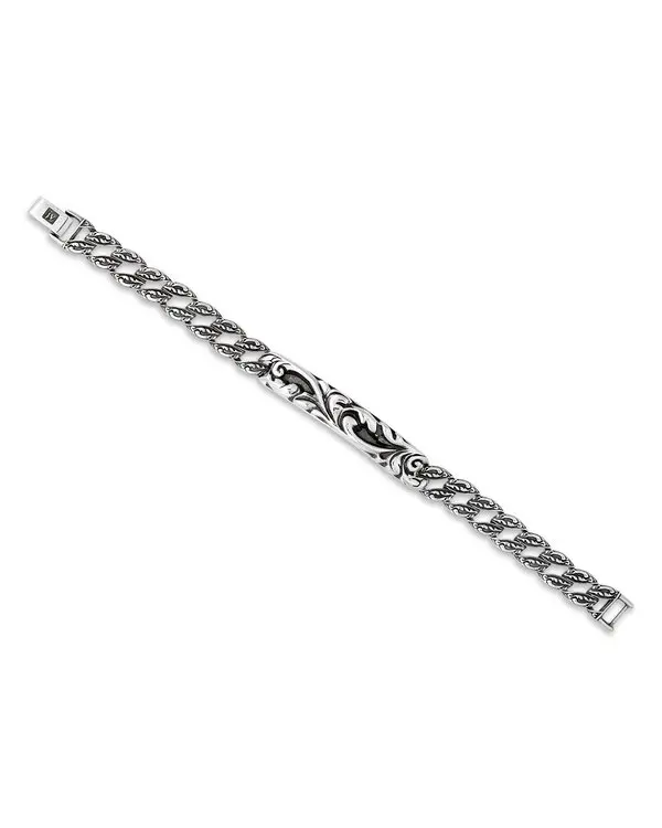 John Varvatos Sterling Gothic Design Link Bracelet