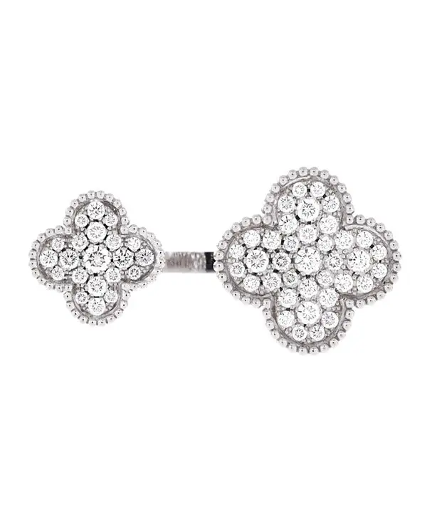 VAN CLEEF & ARPELS Magic Alhambra Between The Finger Ring 18k Gold And Diamonds