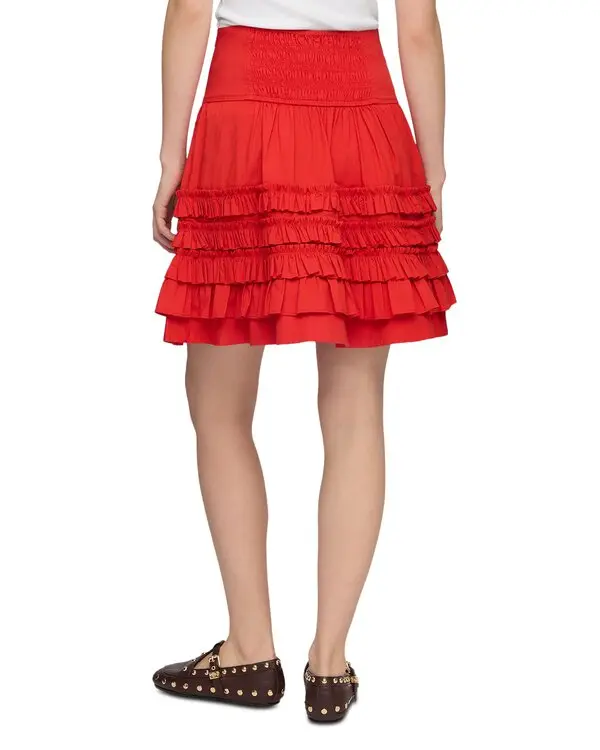 GANNI Stretch Cotton Mini Skirt