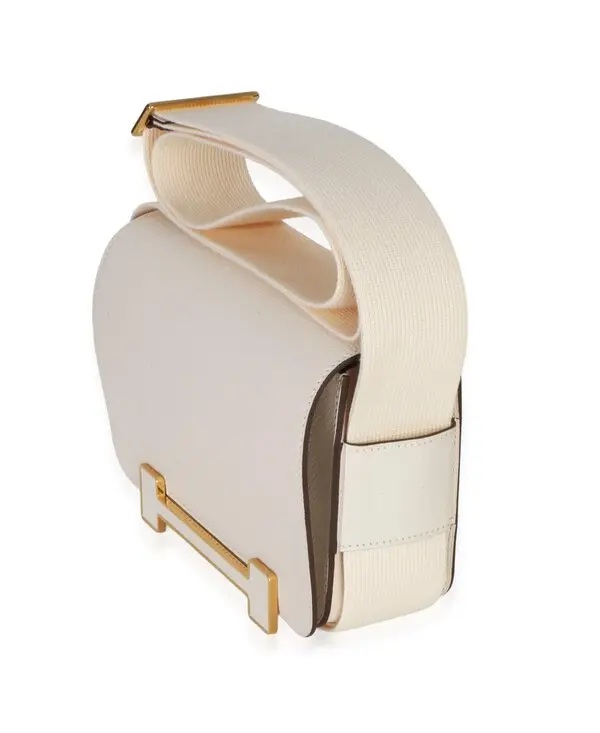 Hermès Geta Leather Handbag - White