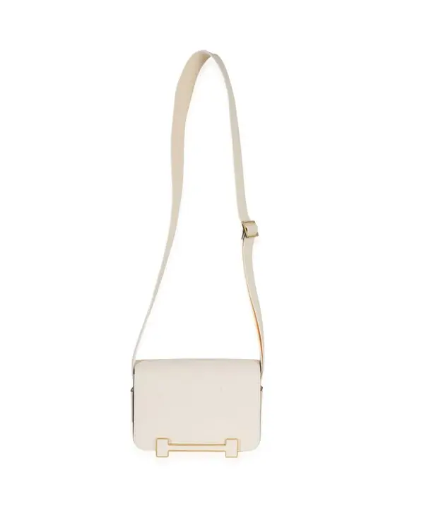 Hermès Geta Leather Handbag - White