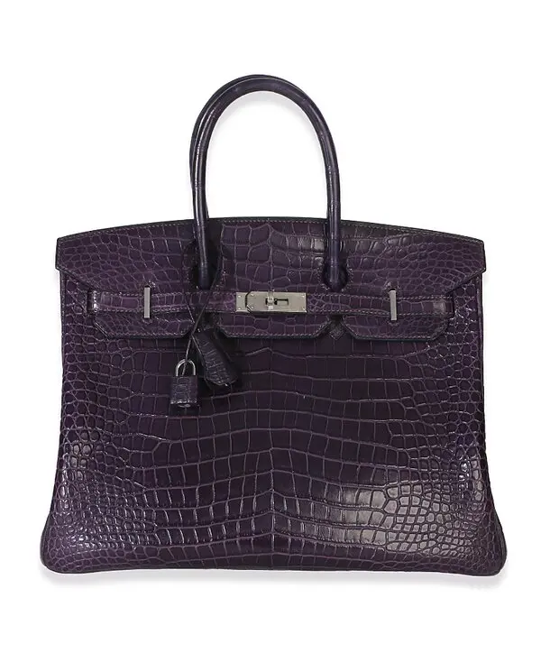 Hermès Birkin 35 Exotic Handbag - Purple