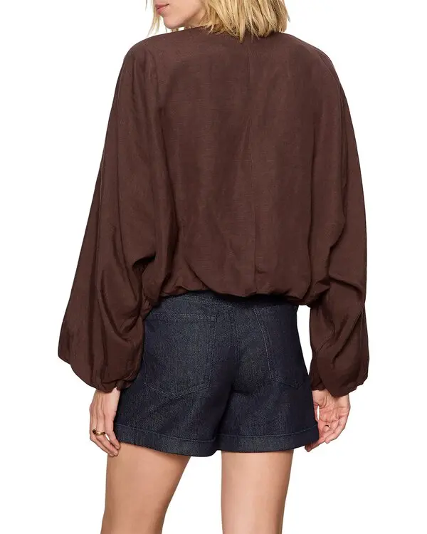 Sanctuary Zip-up Bomber Jacket With Textured Finish