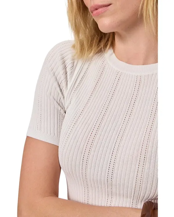 Sanctuary Knit Top With Short Sleeves