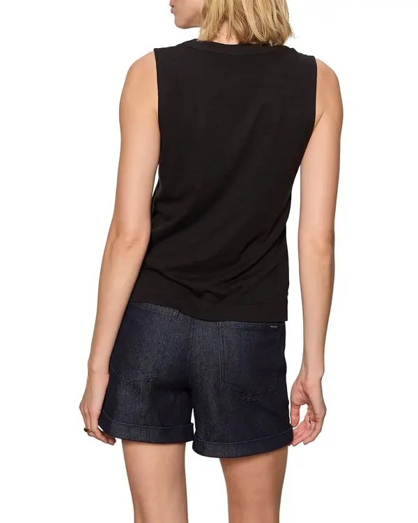 Sanctuary Button Front Tank Top - Black