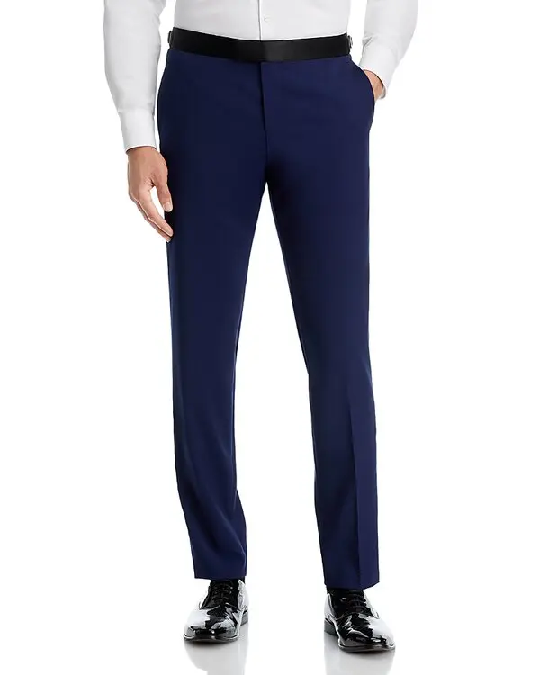 BOSS Genius Slim Fit Tuxedo Pants - Bright Blue