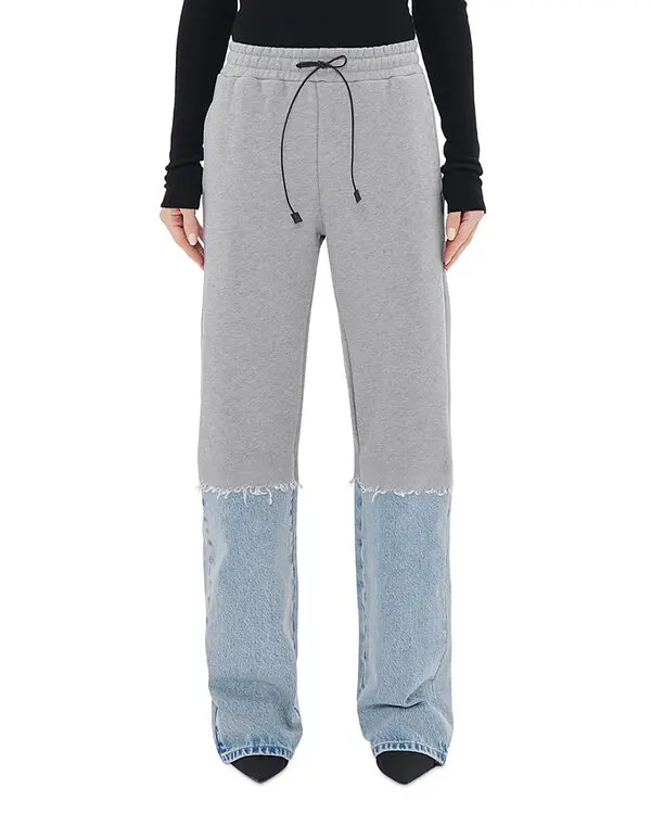 HAIKURE Field " Pants Contrast Denim And Cotton Joggers