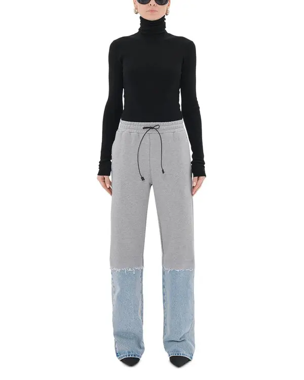 HAIKURE Field " Pants Contrast Denim And Cotton Joggers