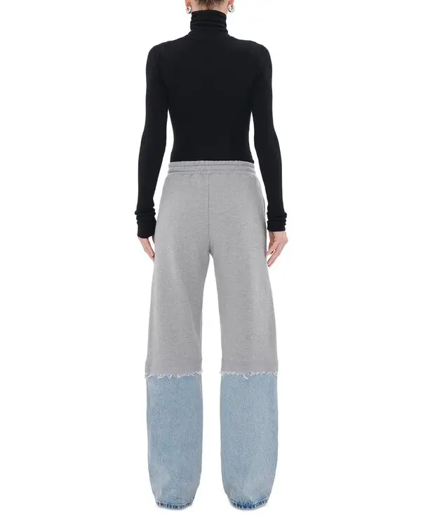 HAIKURE Field " Pants Contrast Denim And Cotton Joggers
