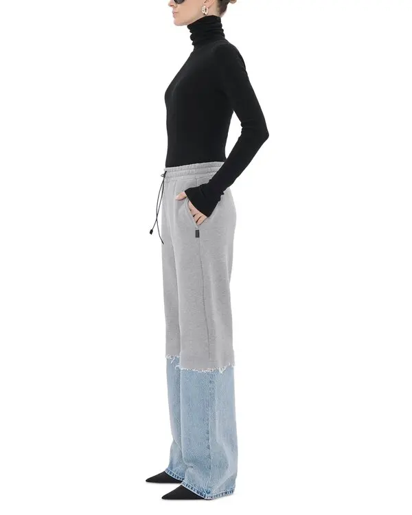 HAIKURE Field " Pants Contrast Denim And Cotton Joggers