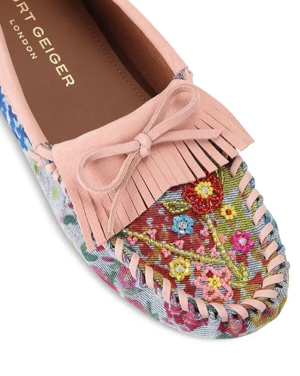 Kurt Geiger Embellished Floral Loafers