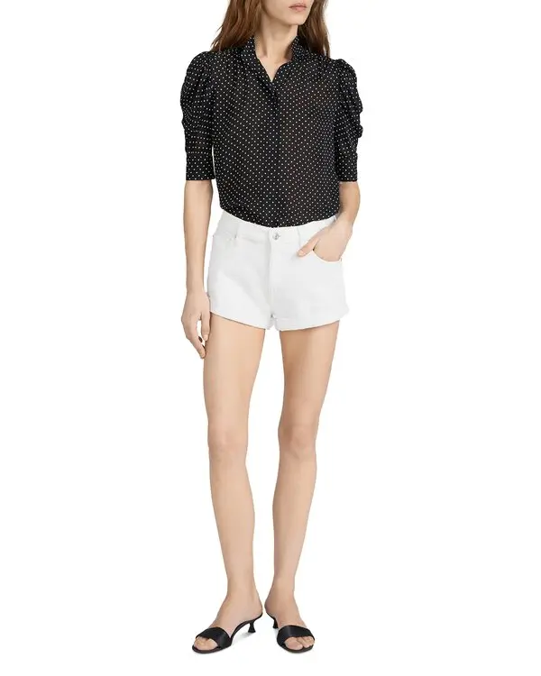 FRAME The Gillian Silk Top - Black Multi