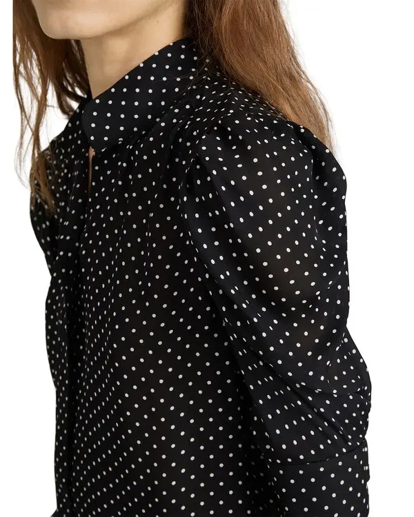 FRAME The Gillian Silk Top - Black Multi