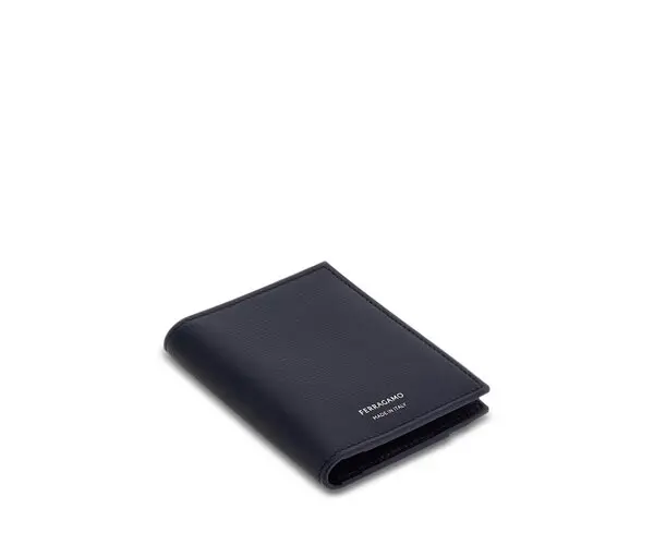 FERRAGAMO Blue Classic Credit Card Holder
