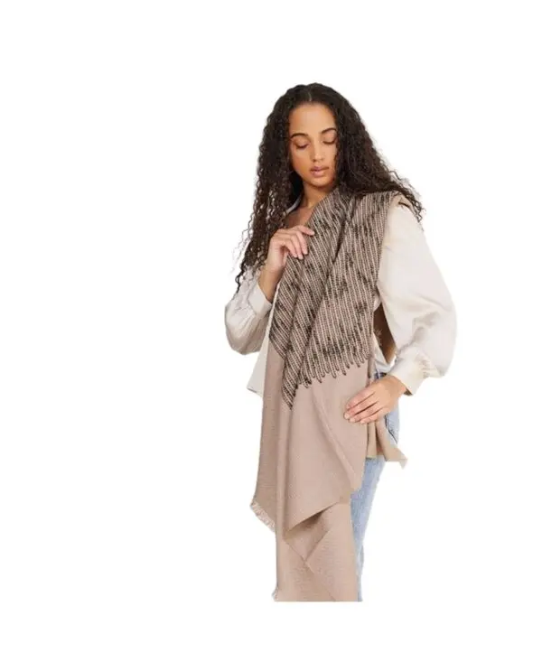 STUDIO VARIOUSLY Flo Merino Textured Handloom Throw - Brown