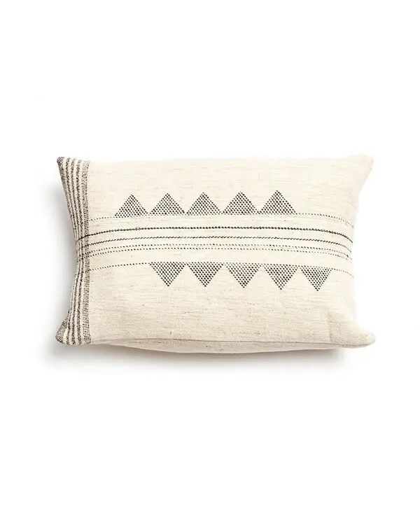 STUDIO VARIOUSLY Kora Handloom Lumbar Pillow Cover Only - Black