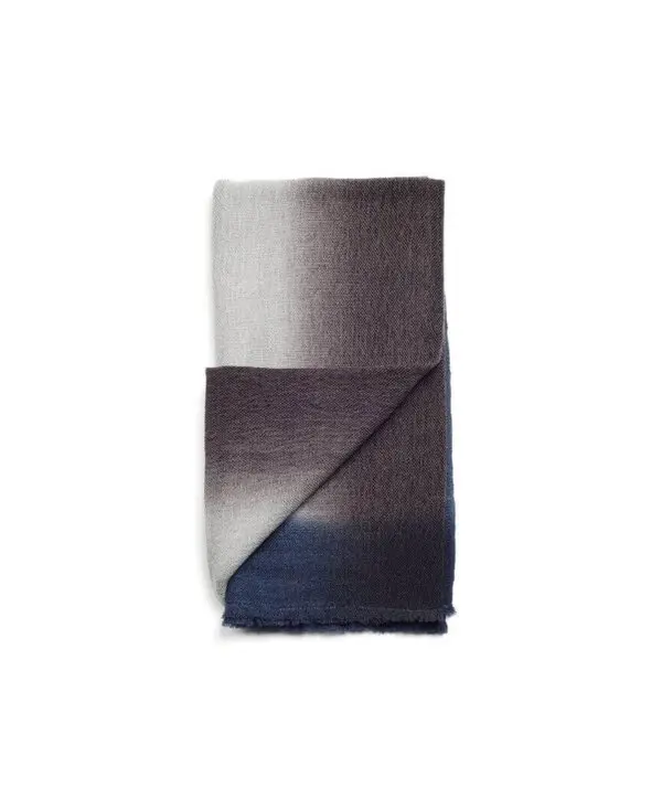 STUDIO VARIOUSLY Moonstruck Handloom Handspun Merino Throw - Blue