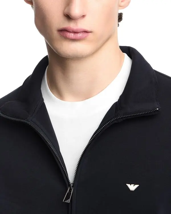 Emporio Armani Double Jersey Zip Up Sweatshirt
