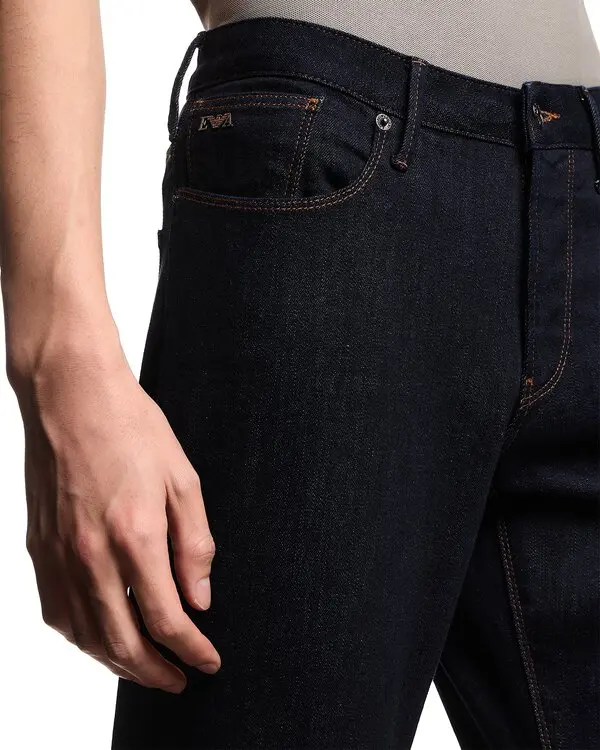 Emporio Armani Essential J06 Slim Fit Stretch Cotton Denim Jeans - Dark Blue Denim