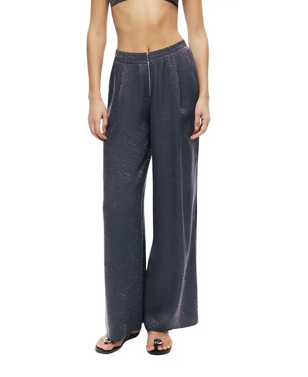 NOCTURNE Relaxed Straight-leg Pants With Textured Fabric