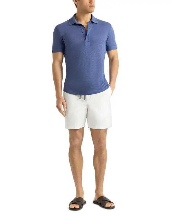 Orlebar Brown Sebastian Linen Polo Shirt - Nightfall Blue