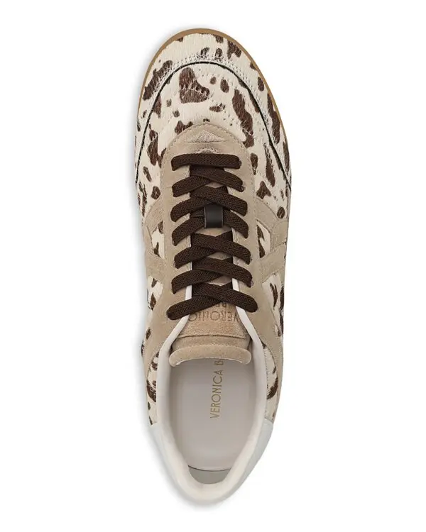 Veronica Beard Natalia Lace-up Sneakers - Sand Brown