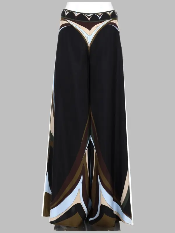Emilio Pucci Palazzo Silk Pants - Brown