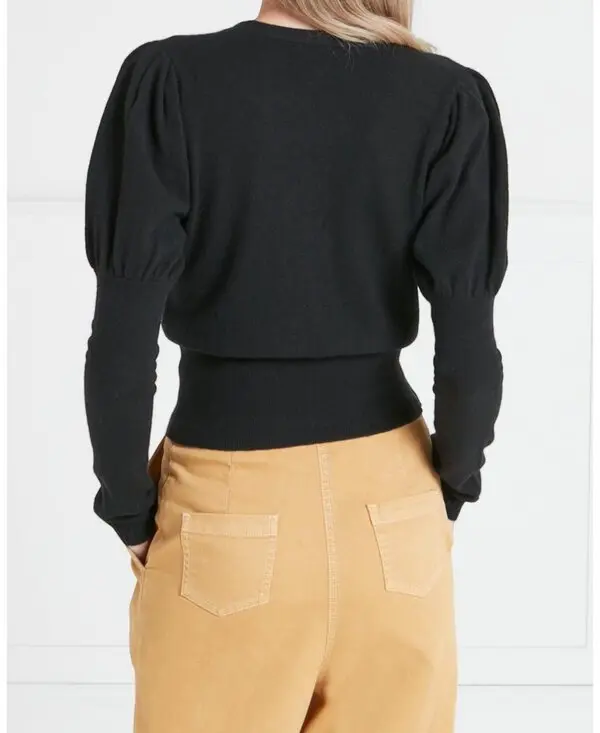 TEMPERLEY LONDON T-logo Cashmere Cardigan With Embellished Buttons - Black