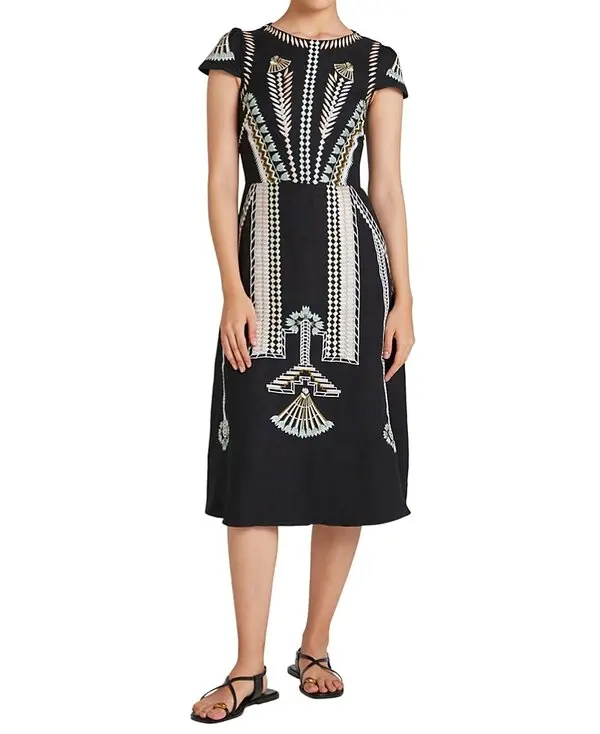 TEMPERLEY LONDON Avalon Dress With Geometric Embroidery
