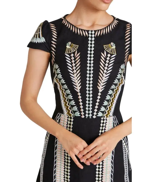 TEMPERLEY LONDON Avalon Dress With Geometric Embroidery