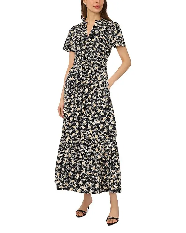 CECE DUPRAZ Split Neck Maxi Dress